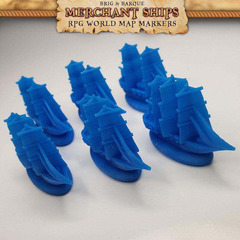 Blue Brig & Barc RPG World Map Markers for Dungeons N Dragons - Etsy