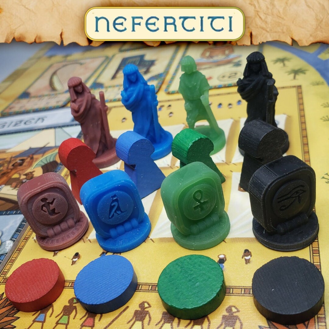 Nefertiti Egyptian Player Tokens Upgraded Board Game Components | Reed ...