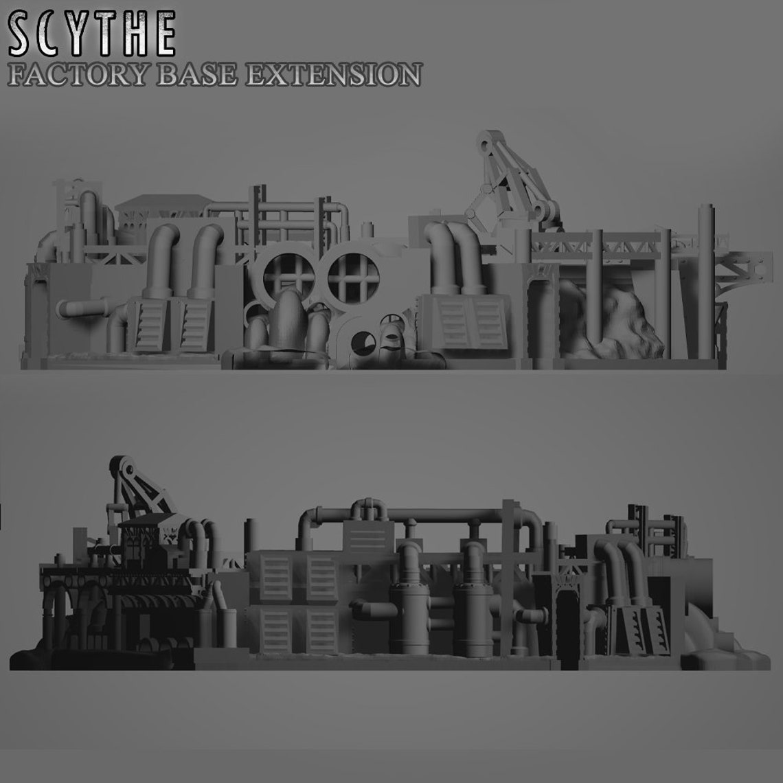 Scythe Factory Base Extension 3D Printed Model | Board Game, Nordic ...