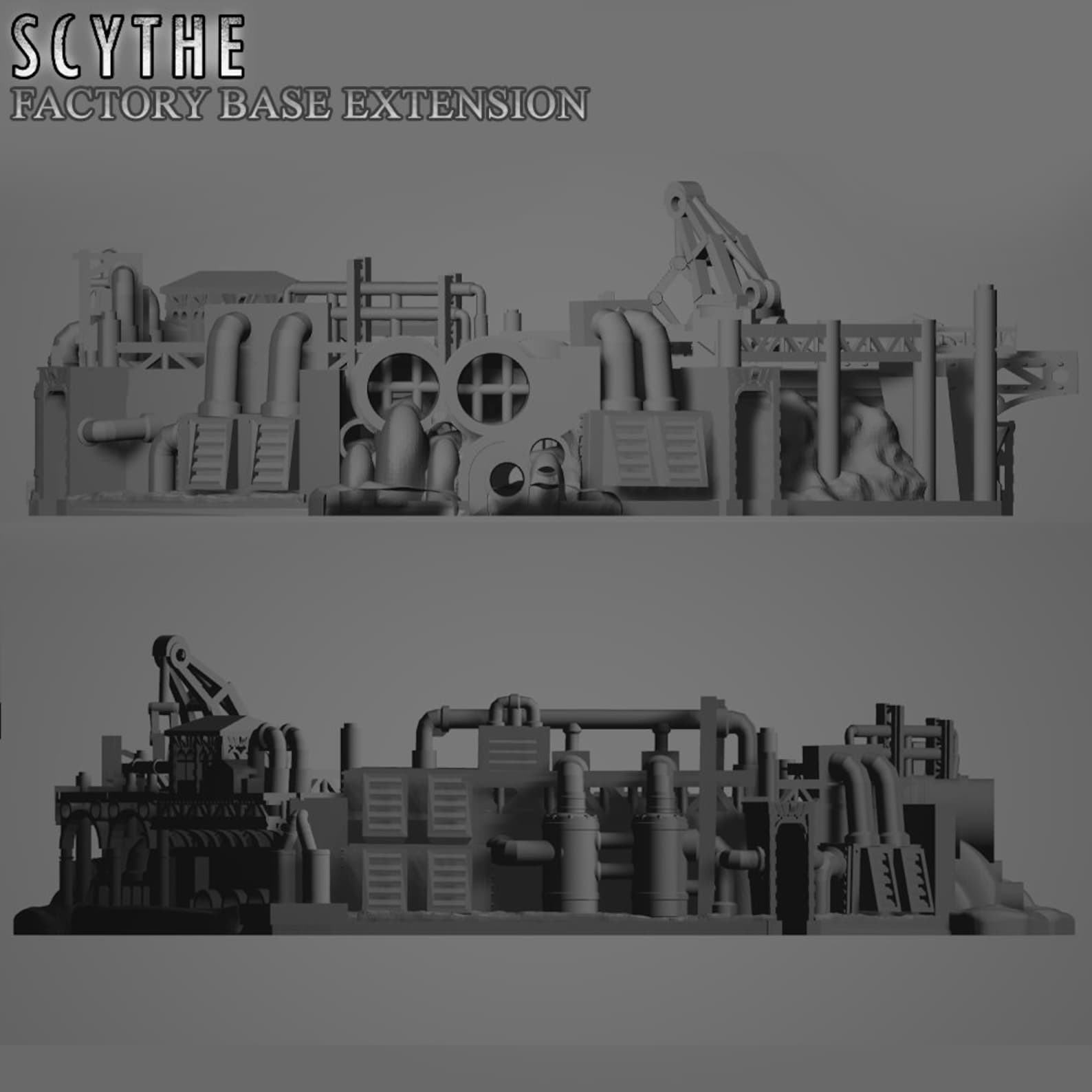 Scythe Factory Base Extension 3D Printed Model | Board Game, Nordic ...