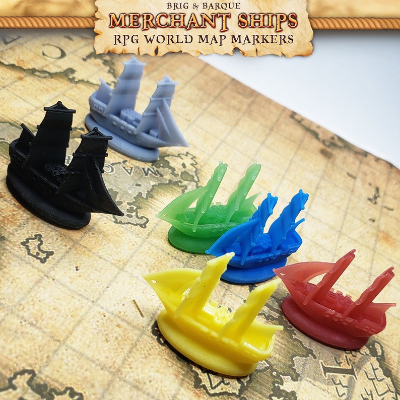 Multi-color Brig & Barc RPG World Map Markers | Dungeons N Dragons ...