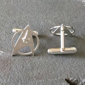 Star Trek Cufflink and Lapel Pin Wedding Gift Set Trekkie Gifts, Nerd ...
