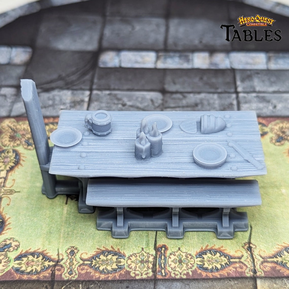 25mm Guards Feasting Table Heroquest Compatible Terrain Miniature ...