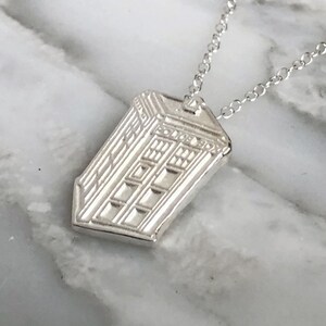 British Police Box Sterling Silver Necklace, TARDIS, Doctor Who Jewelry ...