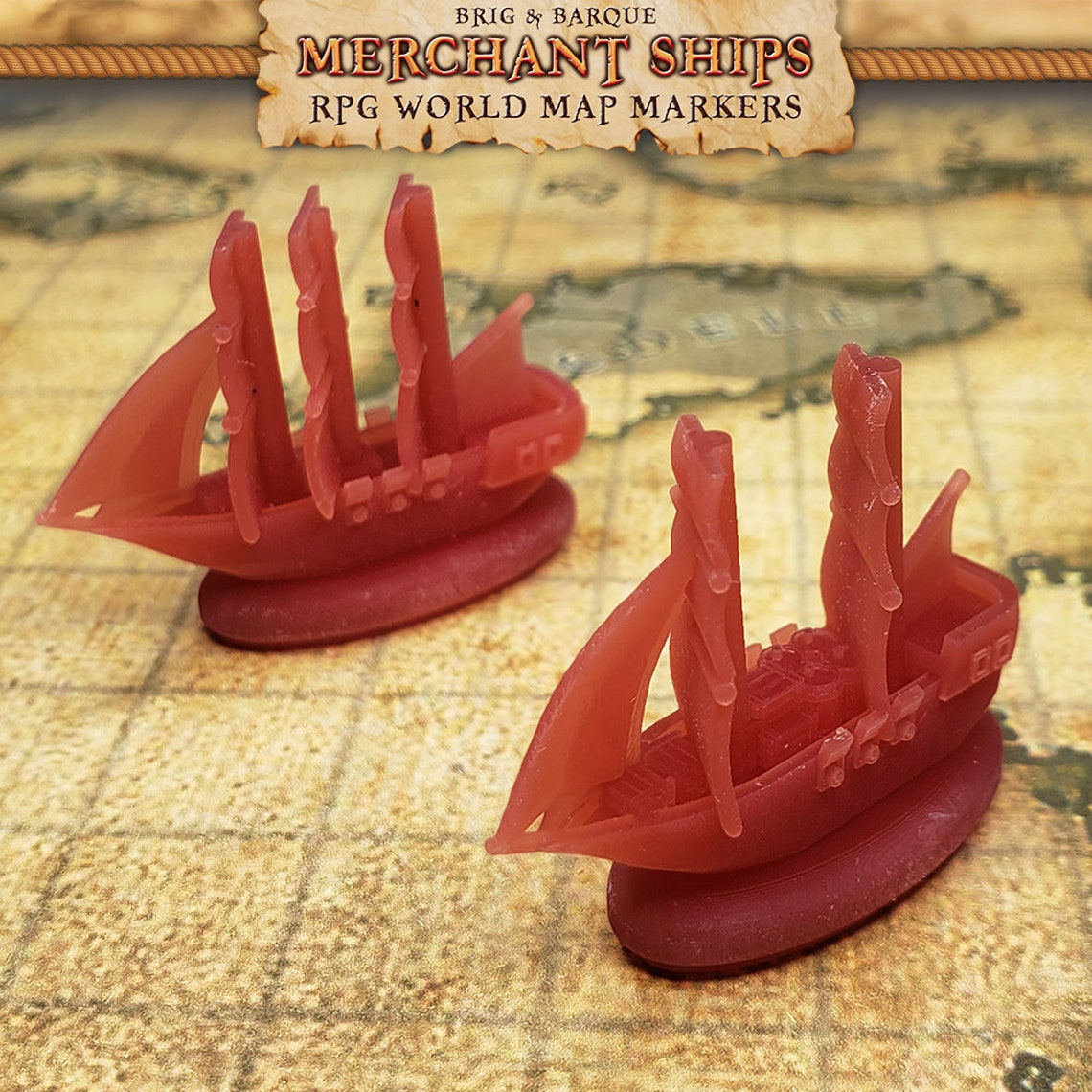Red Brig & Barc RPG World Map Markers for Dungeons N Dragons Trackers ...
