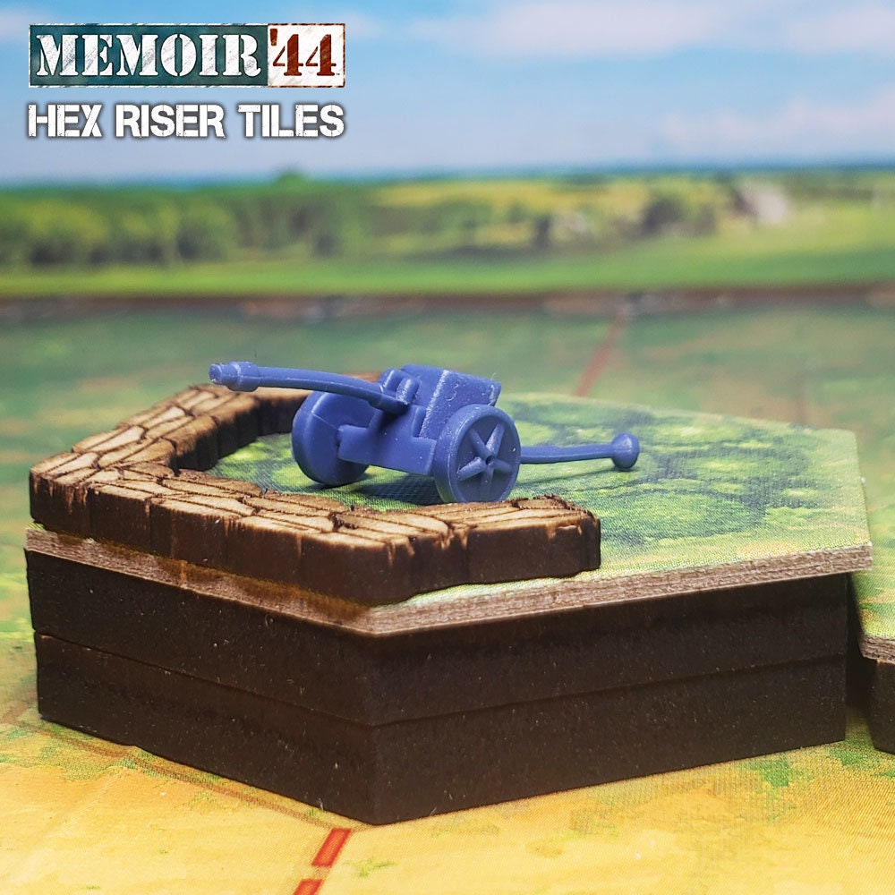Memoir 44 Full Hex Terrain Riser Blank Tile Bases | Hills, Mountains ...