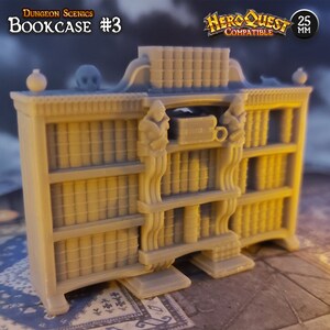 Set of 5 25mm Bookcases Heroquest Compatible Scenery | Hidden Door ...
