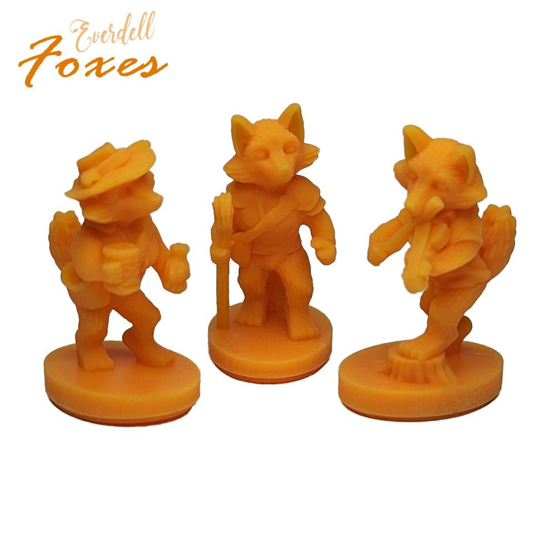 Foxes 6pcs | Everdell Spirecrest Expansion Unofficial Upgrade | Fox ...