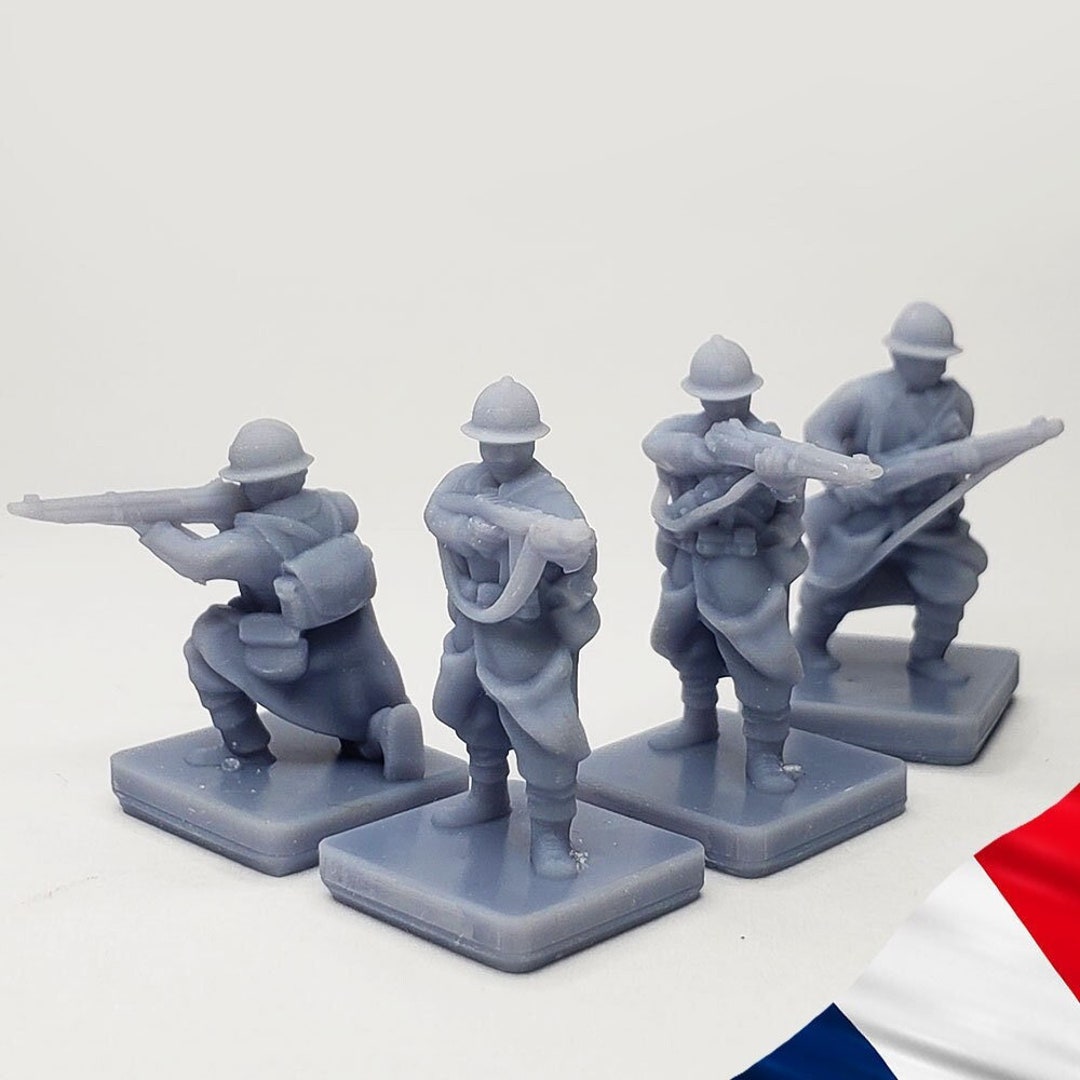 15mm World War 2 French Infantry | 1/72nd Gaming TTRPG Scenery, Hex ...