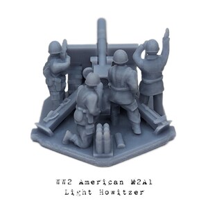 WW2 American M2A1 Light Howitzer Gun & Crew | 15mm, 1/72, 107mm, WW2 ...