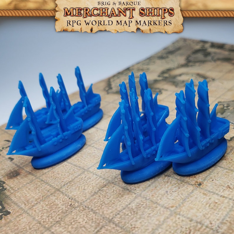 Blue Brig & Barc RPG World Map Markers for Dungeons N Dragons - Etsy
