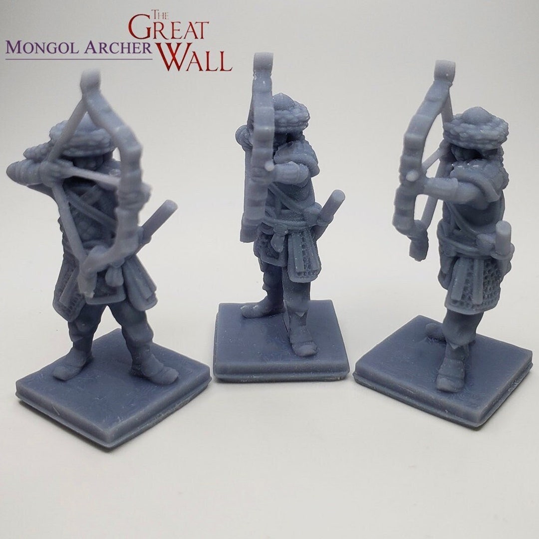 The Great Wall Mongol Archer Infantry 3D Printed Expansion Miniatures ...
