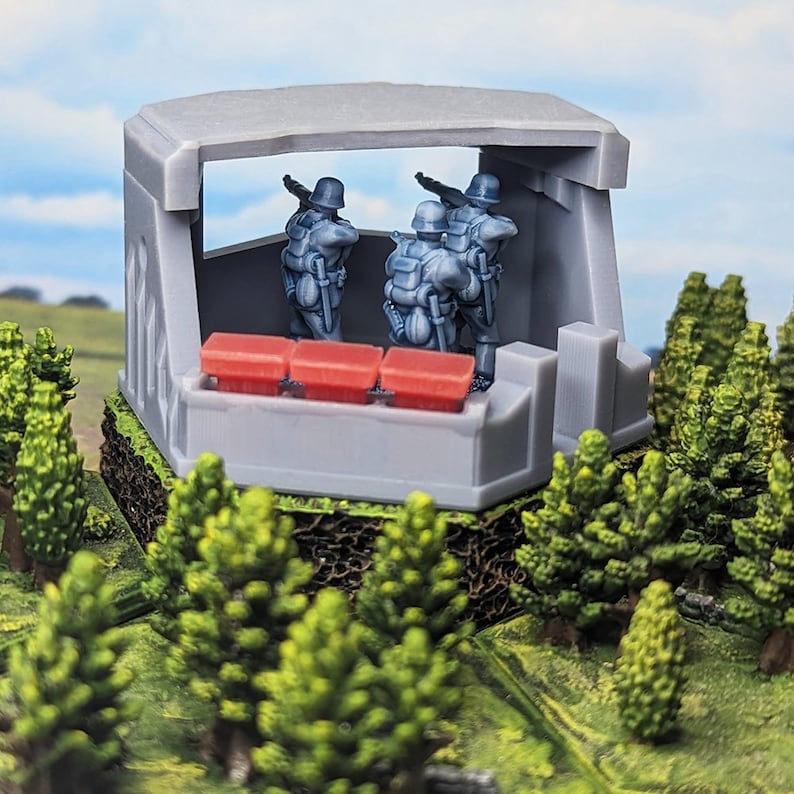 World War 2 Concrete Shore Defense Bunker | 15mm, 1/72, 6mm, WW2 TTRPG ...