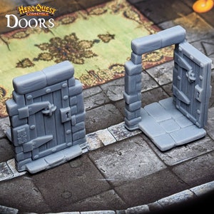 25mm Open, Closed & Secret Doors Heroquest Compatible HD Dungeon ...
