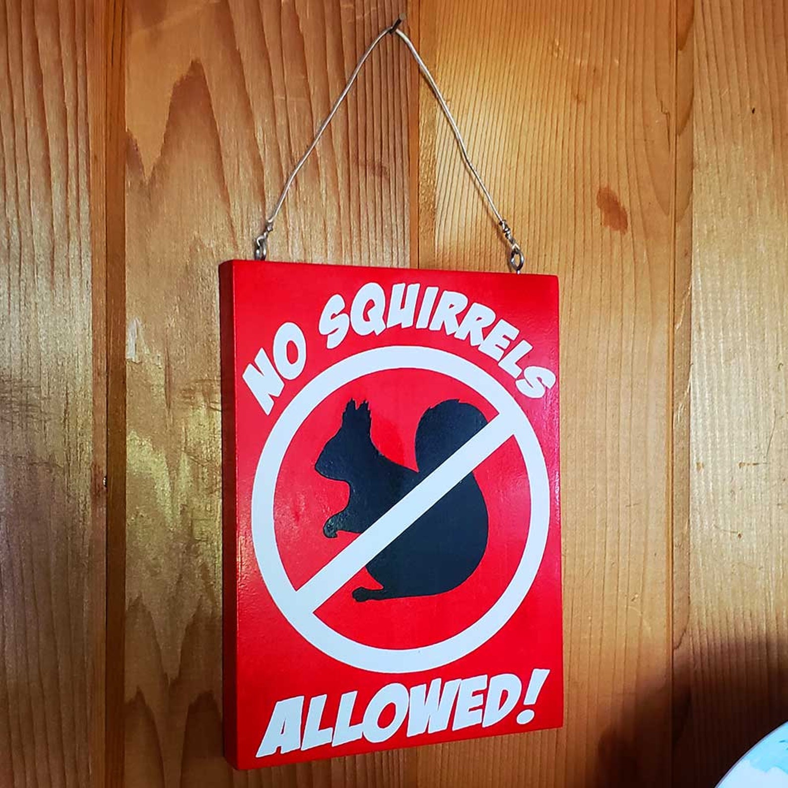No Squirrels Allowed! Large Print Garden Sign | No Entry Squirrel and ...