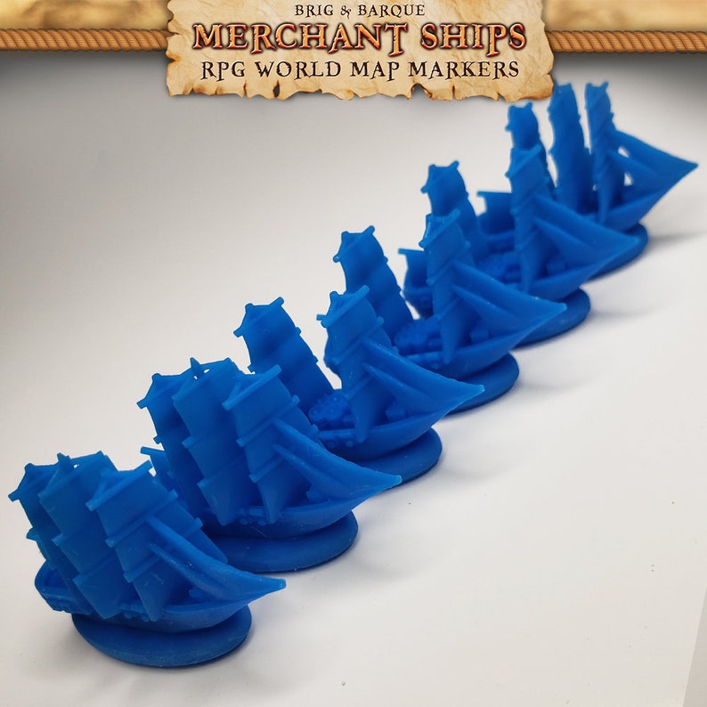 Blue Brig & Barc RPG World Map Markers for Dungeons N Dragons - Etsy