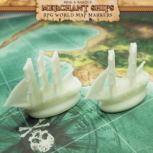 White Brig & Barc RPG World Map Markers for Dungeons N Dragons Trackers ...
