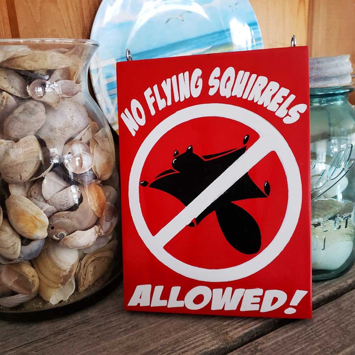 No Flying Squirrels Allowed Large Print Garden Sign No Entry - Etsy