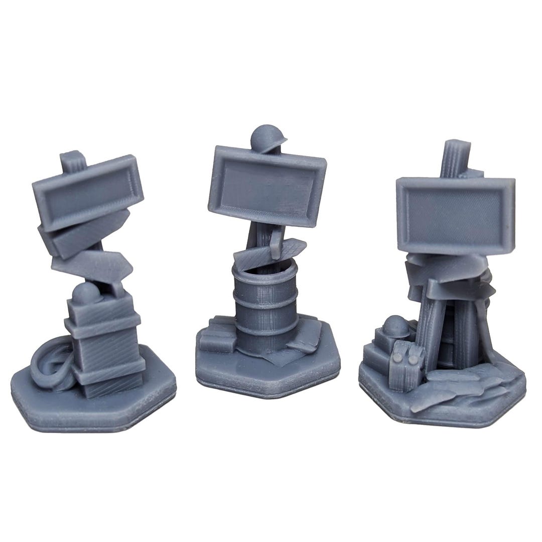 War Zone Sign Posts & Place Names 5pcs | World War 2 Gaming TTRPG ...
