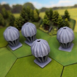Parachute Drop Tokens World War 2 4pcs | Wargames, 15mm, 1/72, 6mm, WW2 ...