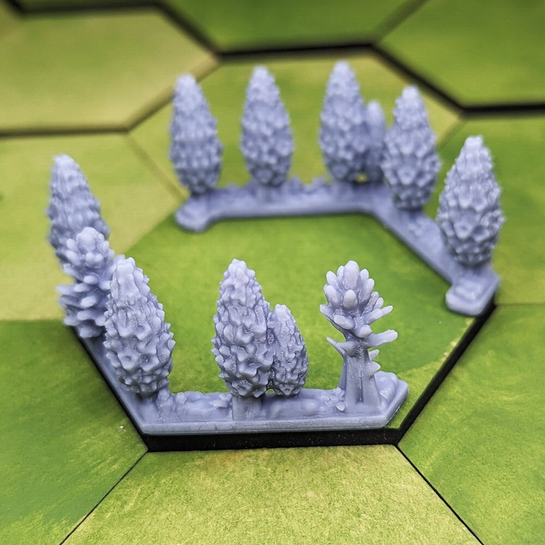 European Forest Partial Hex 60mm 4pcs 1/72, 15mm, Command & Colors ...