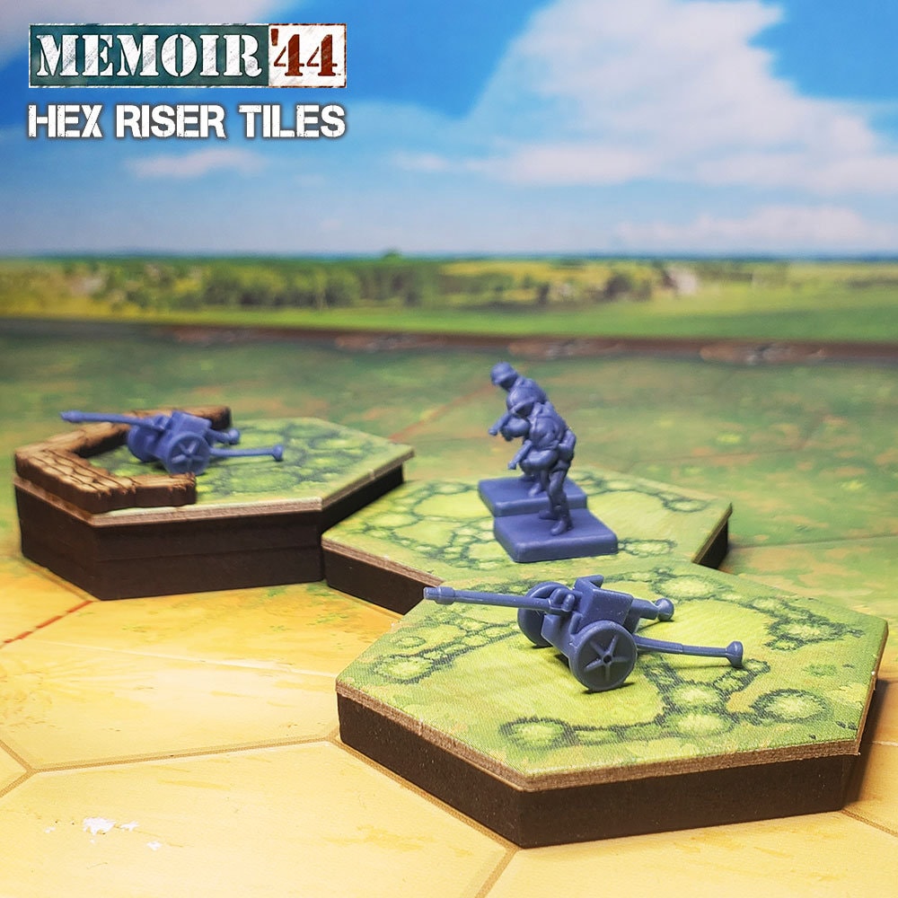 Memoir 44 Full Hex Terrain Riser Blank Tile Bases | Hills, Mountains ...