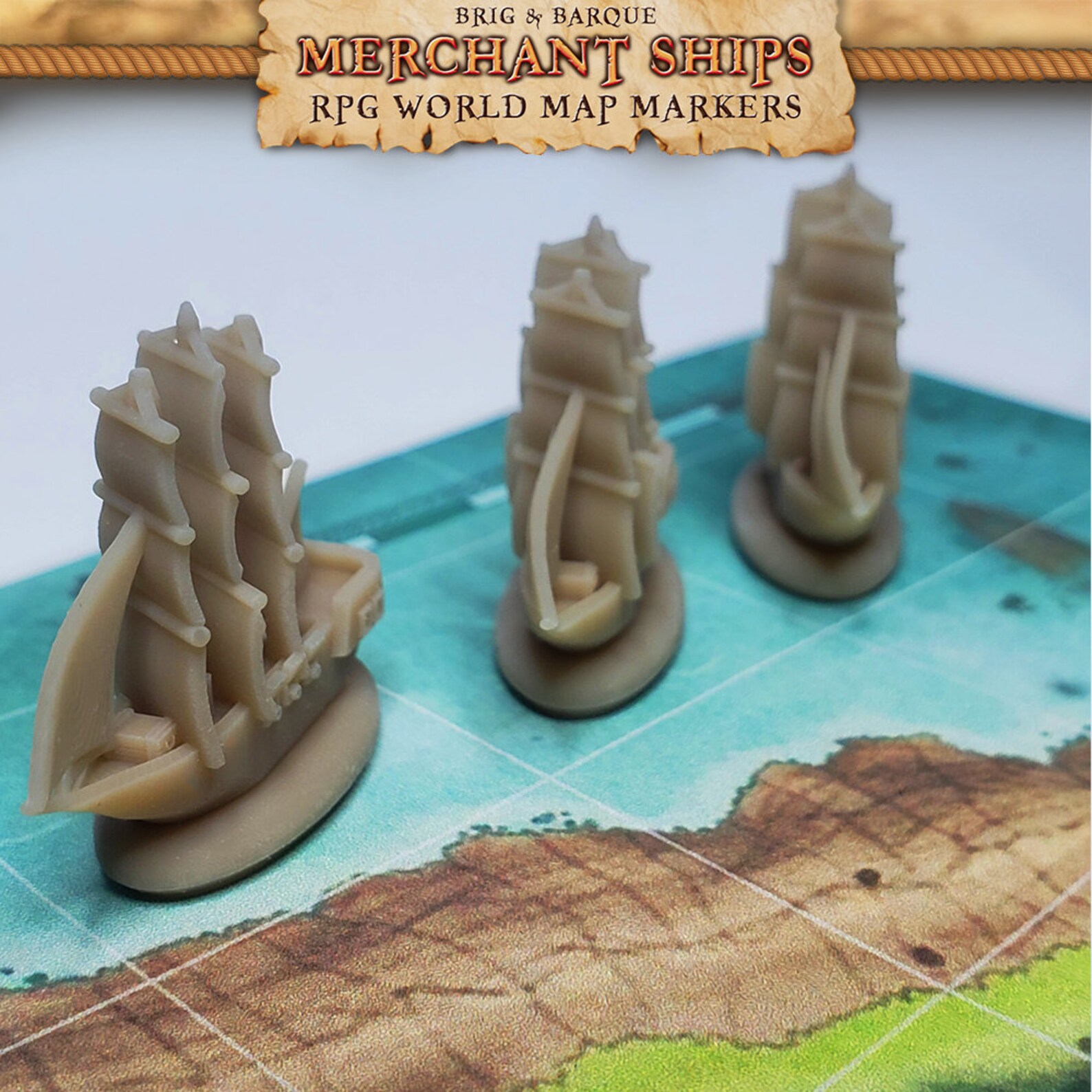 Brown Brig & Barc RPG World Map Markers for Dungeons N Dragons - Etsy