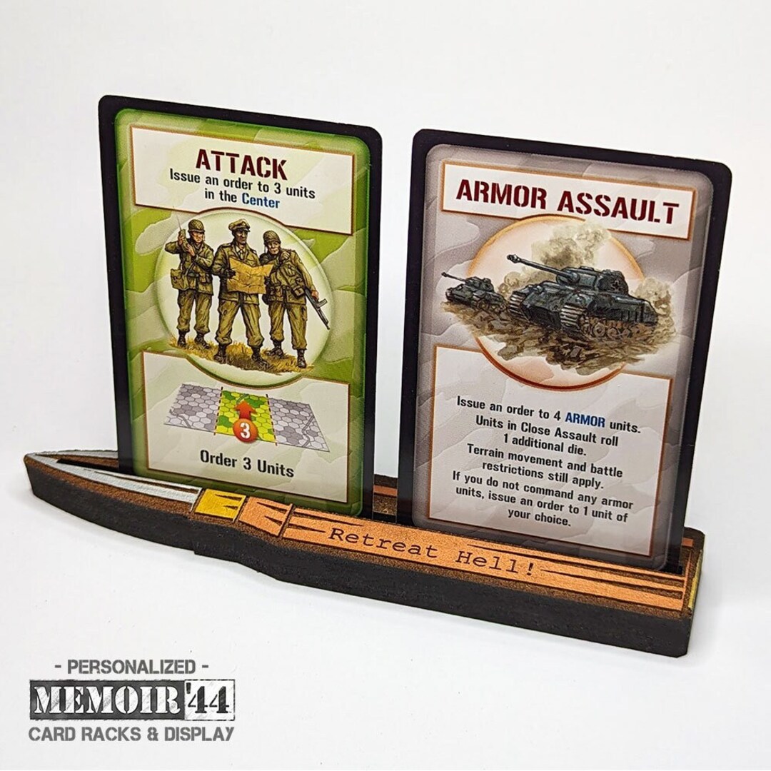 Personalised Card Rack for Memoir '44 | Military World War 2 Gaming TTRPG Scenery, Hex Game ...