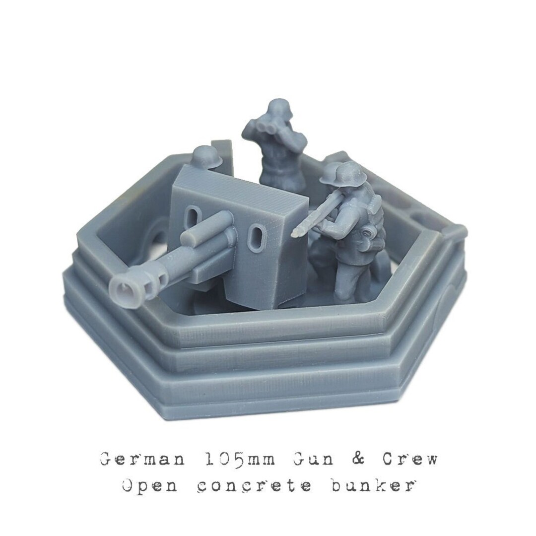 World War 2 Open Concrete Bunker | 15mm, 1/72, 6mm, WW2 TTRPG Gaming ...
