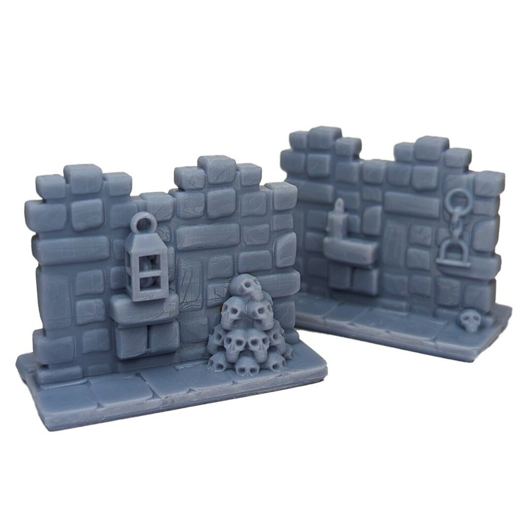Double 25mm Dungeon Walls | Heroquest Compatible HD Terrain | Single ...