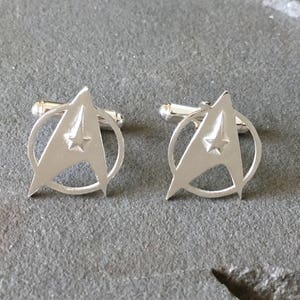 Star Trek Cufflink and Lapel Pin Wedding Gift Set Trekkie Gifts, Nerd ...