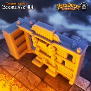 25mm Bookcase 4 Hidden Secrets Heroquest Compatible Scenery Boardgame ...