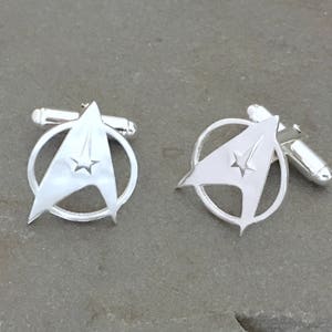 Star Trek Cufflink and Lapel Pin Wedding Gift Set Trekkie Gifts, Nerd ...