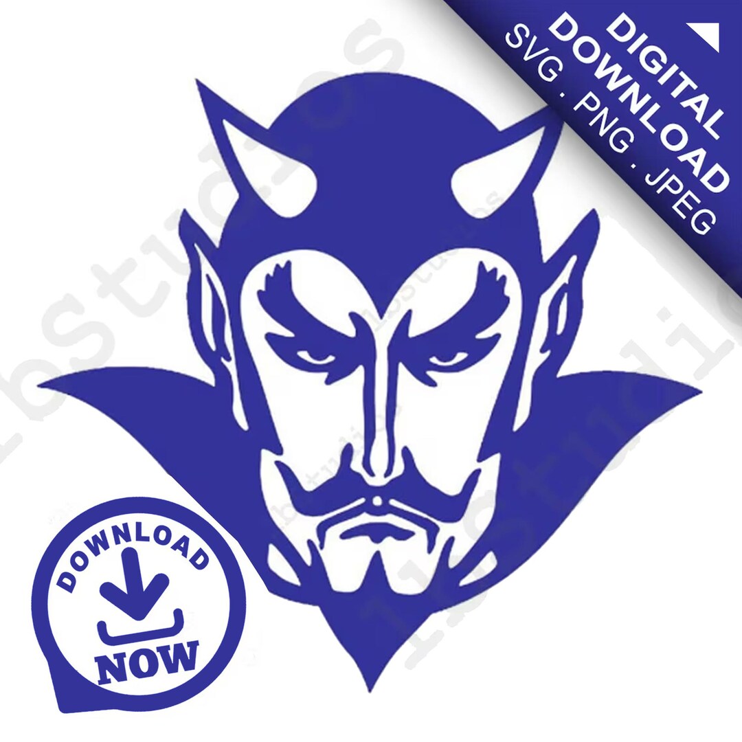 Blue Devils School Mascot Digital Download 11 File SVG, PNG, JPG Create ...