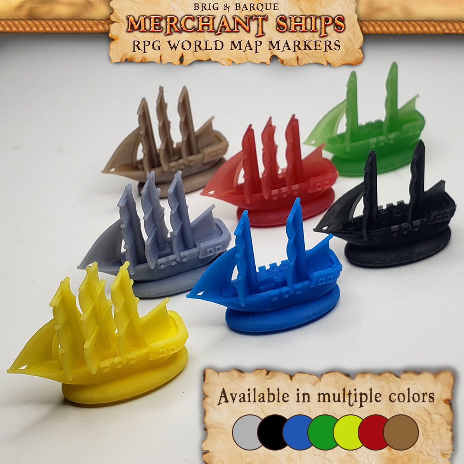 Red Brig & Barc RPG World Map Markers for Dungeons N Dragons Trackers ...
