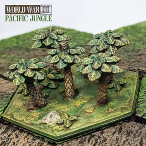 World War 2 Jungle Hex Terrain | 1/72, 60mm, 53mm, Gaming TTRPG Scenery ...