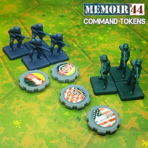 Action/fire Command Tokens | World War 2 Gaming TTRPG Scenery, Move ...