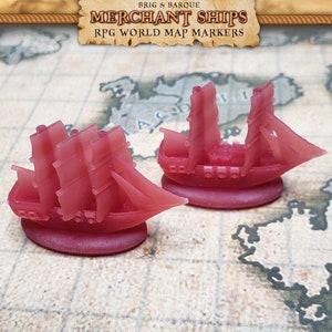 Red Brig & Barc RPG World Map Markers for Dungeons N Dragons Trackers ...