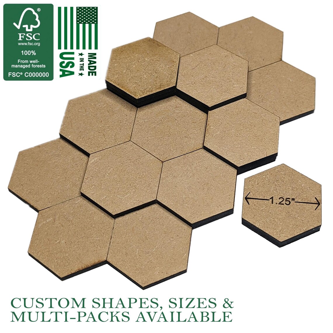 3-tile Arch Multi-hex 1.25" MDF Bases | TTRPG Scenery, Battlefield RPG ...