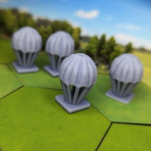 Parachute Drop Tokens World War 2 4pcs | Wargames, 15mm, 1/72, 6mm, WW2 ...