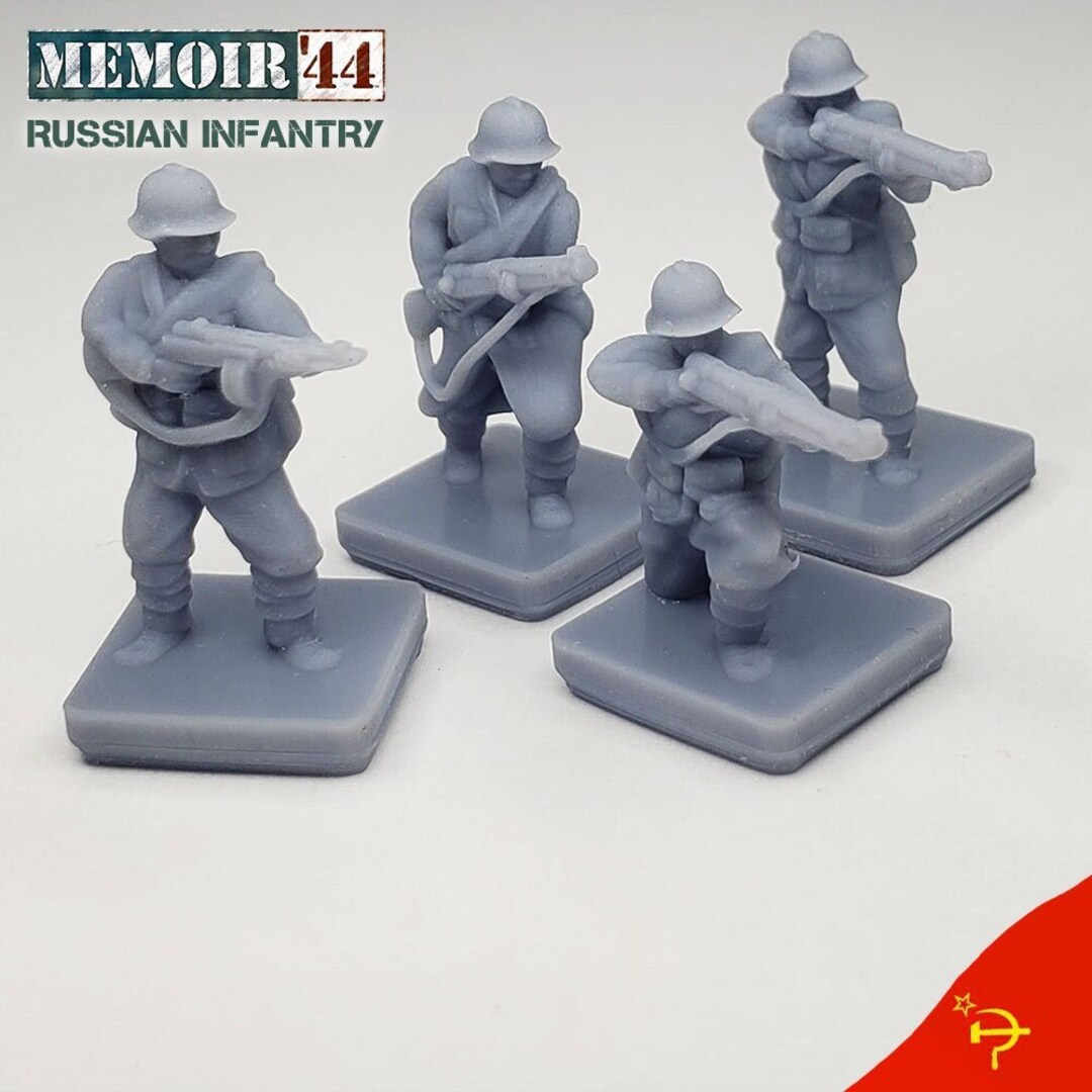 World War 2 Russian Infantry | 1/72, 15mm, Gaming TTRPG Scenery, Hex ...