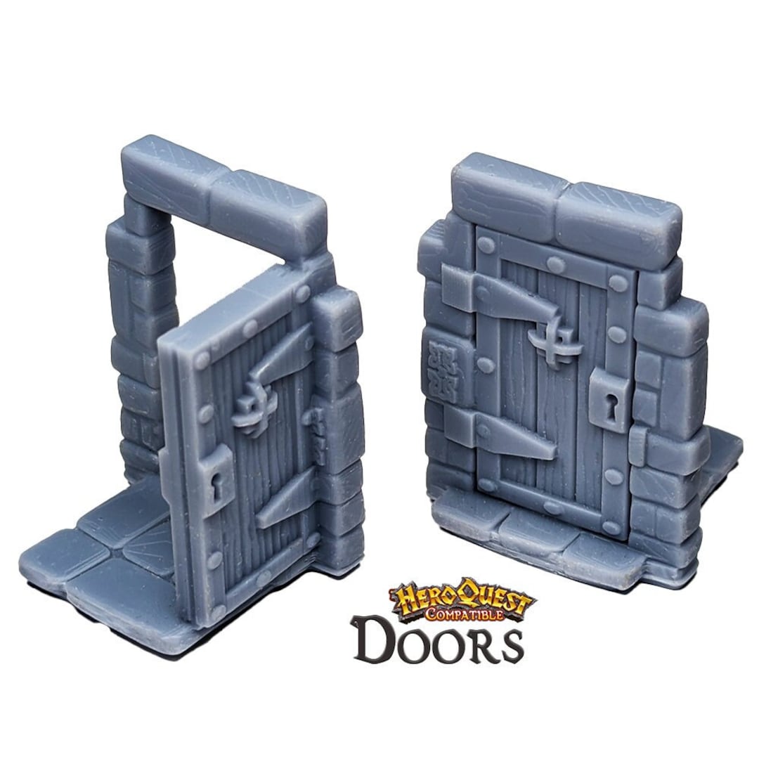 25mm Open, Closed & Secret Doors Heroquest Compatible HD Dungeon ...