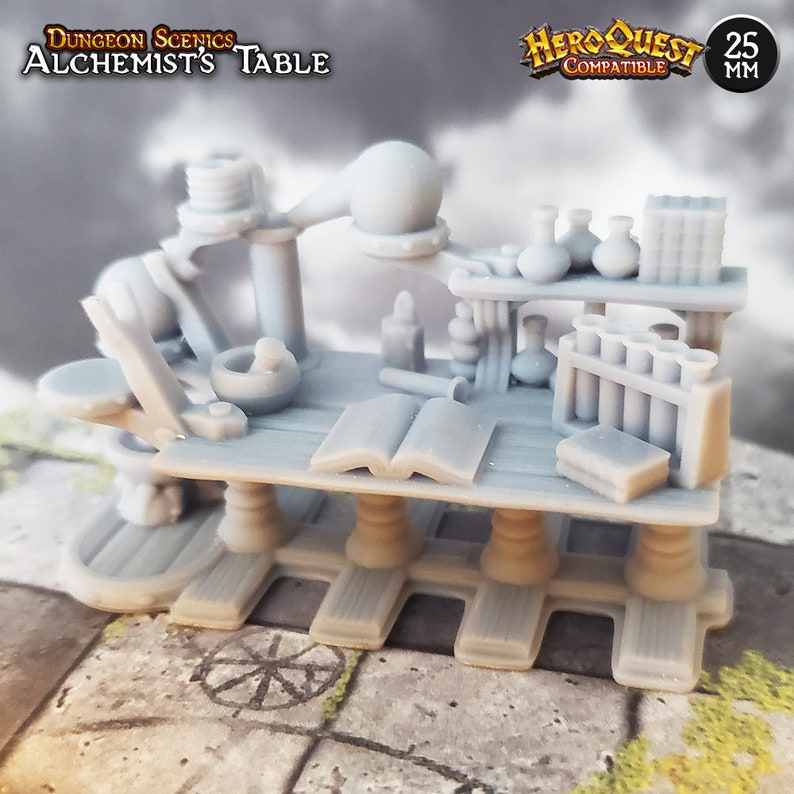 25mm Alchemist's Table Heroquest Compatible Scenery | Boardgame ...