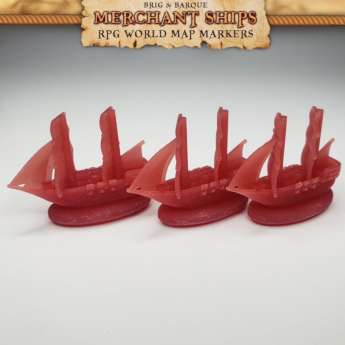 Red Brig & Barc RPG World Map Markers for Dungeons N Dragons - Etsy
