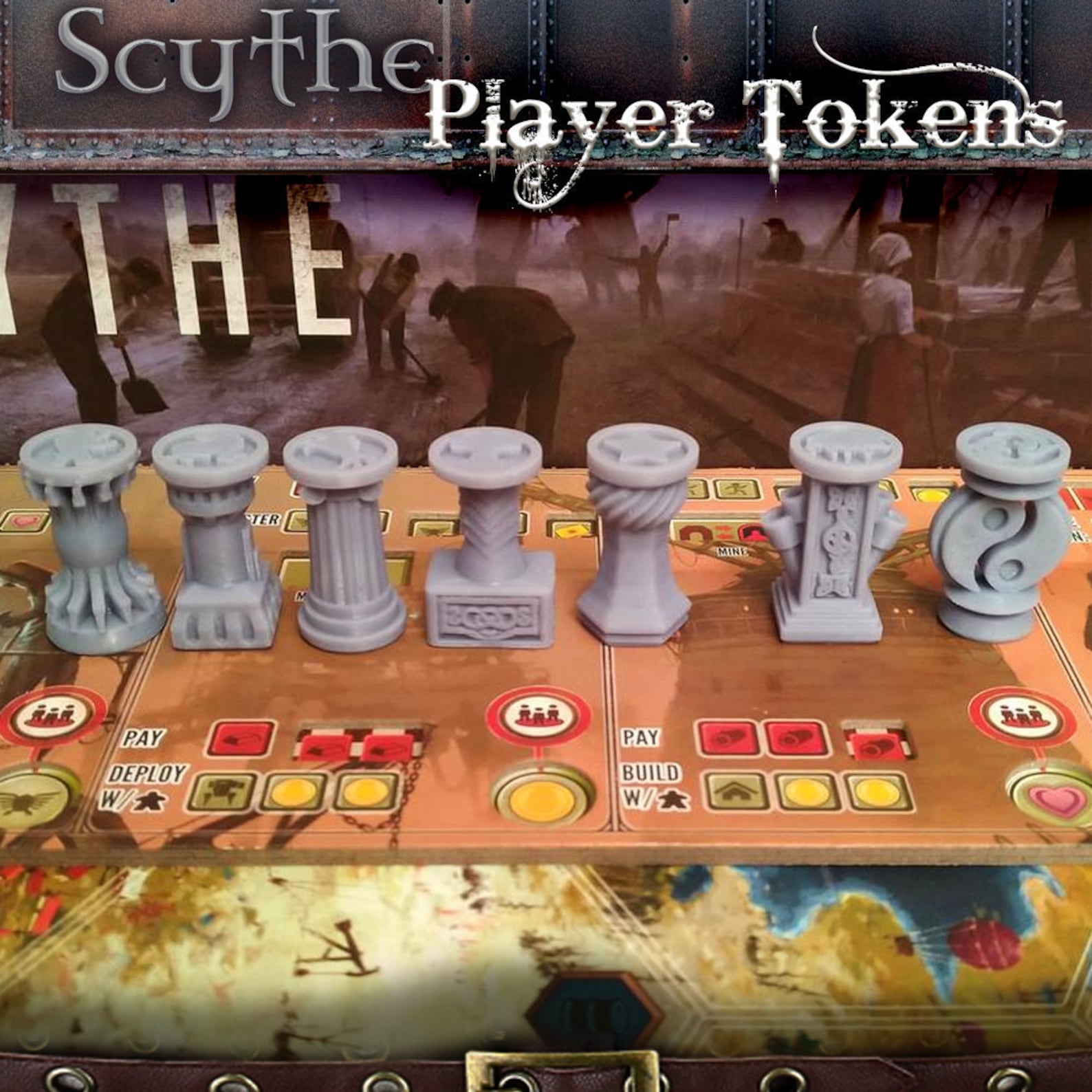 Scythe the 9 Factions Player Action Tokens Board Game 3D - Etsy UK