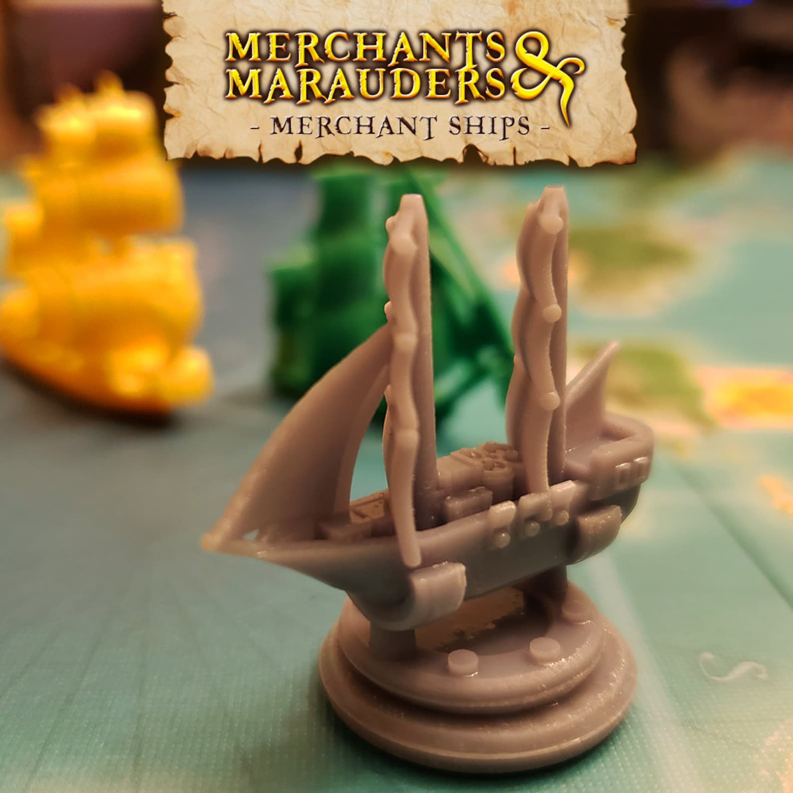 Merchants & Marauders Upgraded Merchant Ship Board Game Tokens | Custom ...