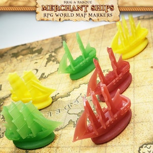 Multi-color Brig & Barc RPG World Map Markers | Dungeons N Dragons ...