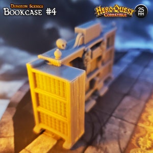 Set of 5 25mm Bookcases Heroquest Compatible Scenery | Hidden Door ...