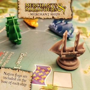 Merchants & Marauders Upgraded Merchant Ship Board Game Tokens | Custom ...