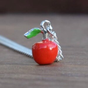 Snow White and the Seven Dwarfs Poisoned Red Apple Charm Necklace ...
